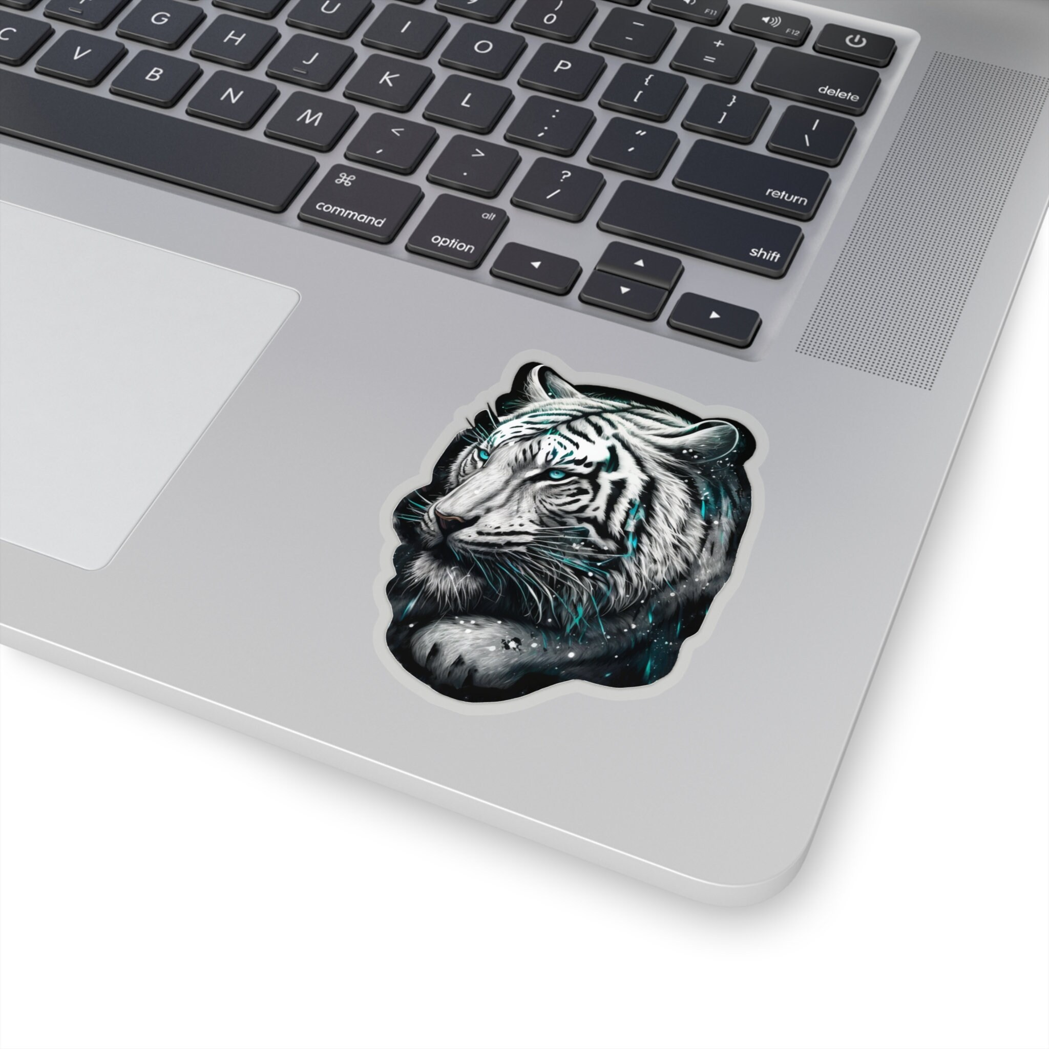 White Tiger Vinyl Sticker, White Tiger Sticker for Laptop, Spirit ...