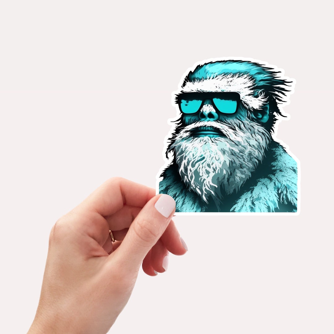 Cool Blue Yeti Sticker, Yeti Sticker, Magical Creature Sticker, Cool ...