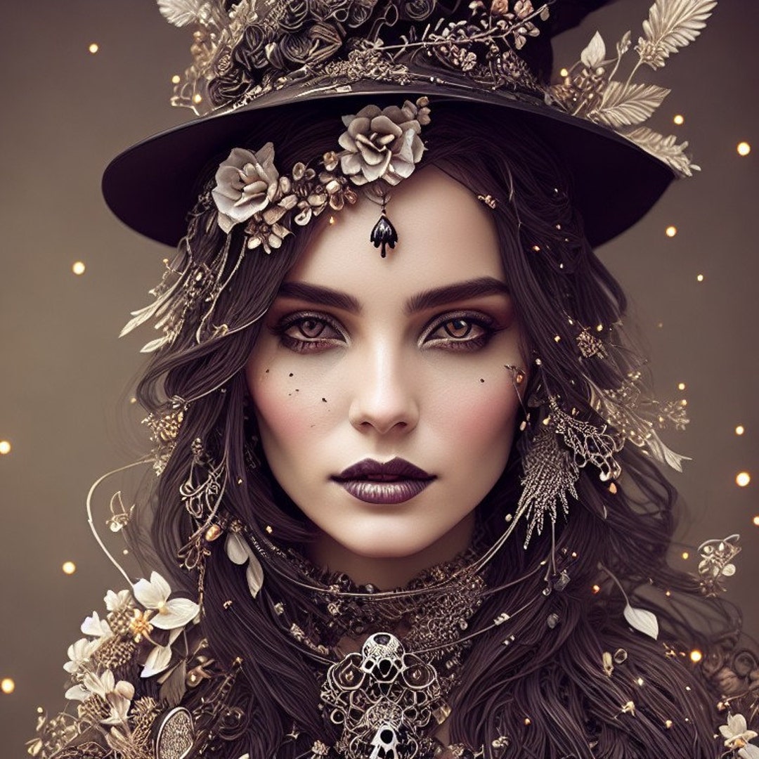 The Beautiful Deadly Witch Digital AI Art - Etsy