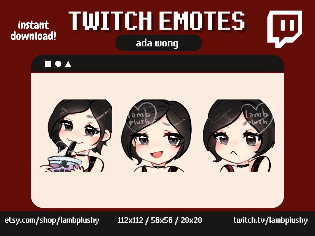 Ada Wong Twitch Emotes Dead by Daylight, Resident Evil Cute Twitch ...