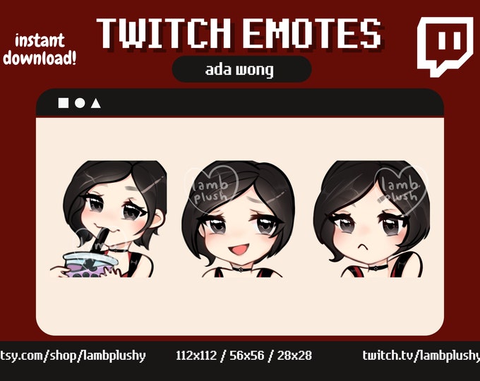 Ada Wong Twitch Emotes | Dead by Daylight, Resident Evil | Cute Twitch ...