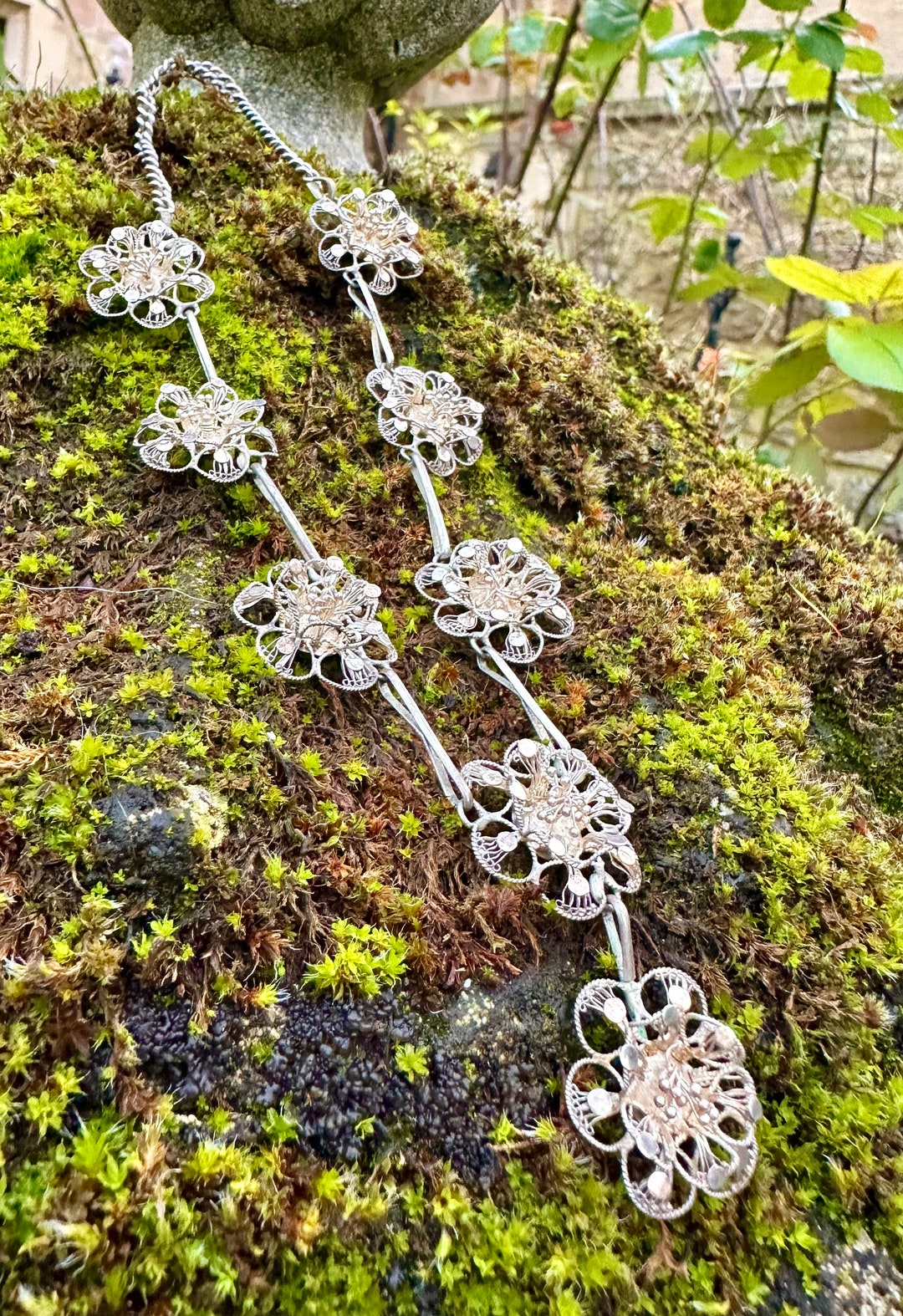 Vintage Indian Silver Filigree Necklace - Etsy
