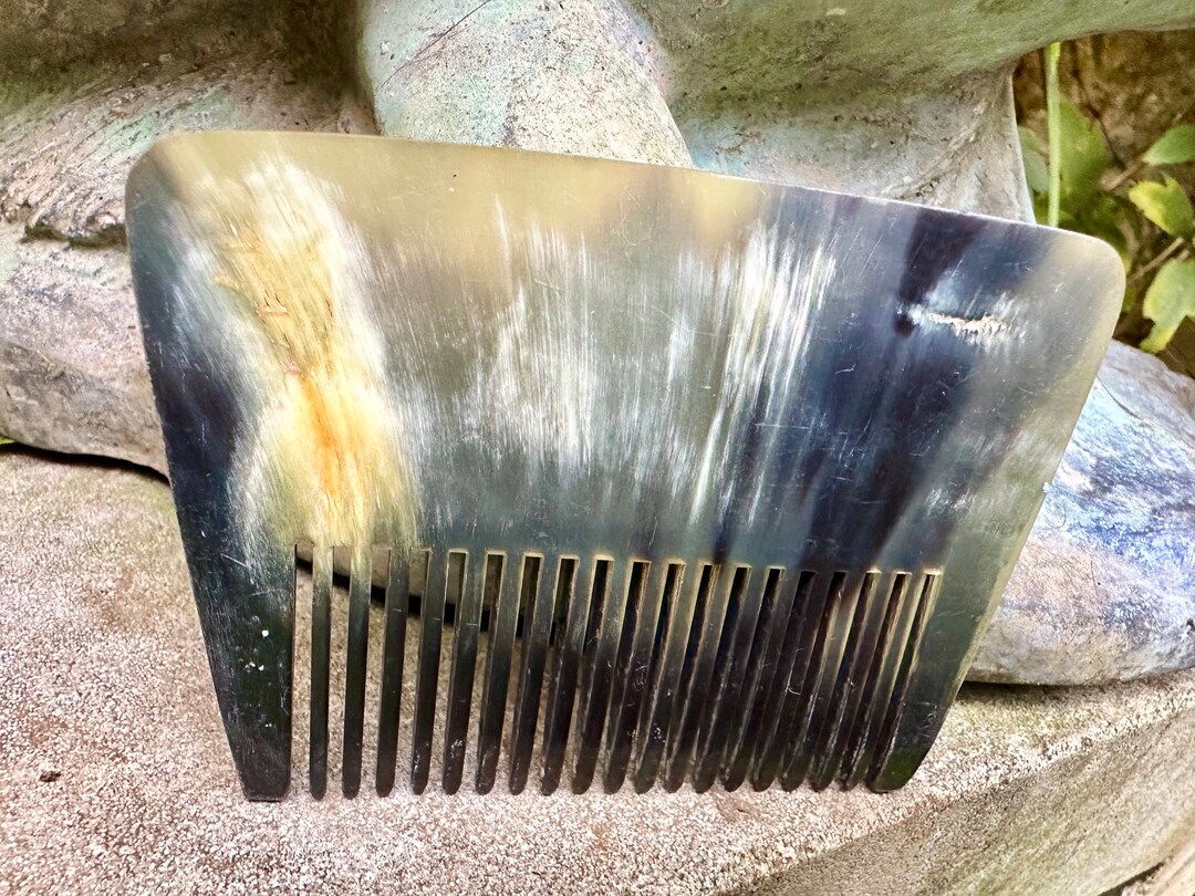 Vintage Natural Horn Hair Comb - Etsy