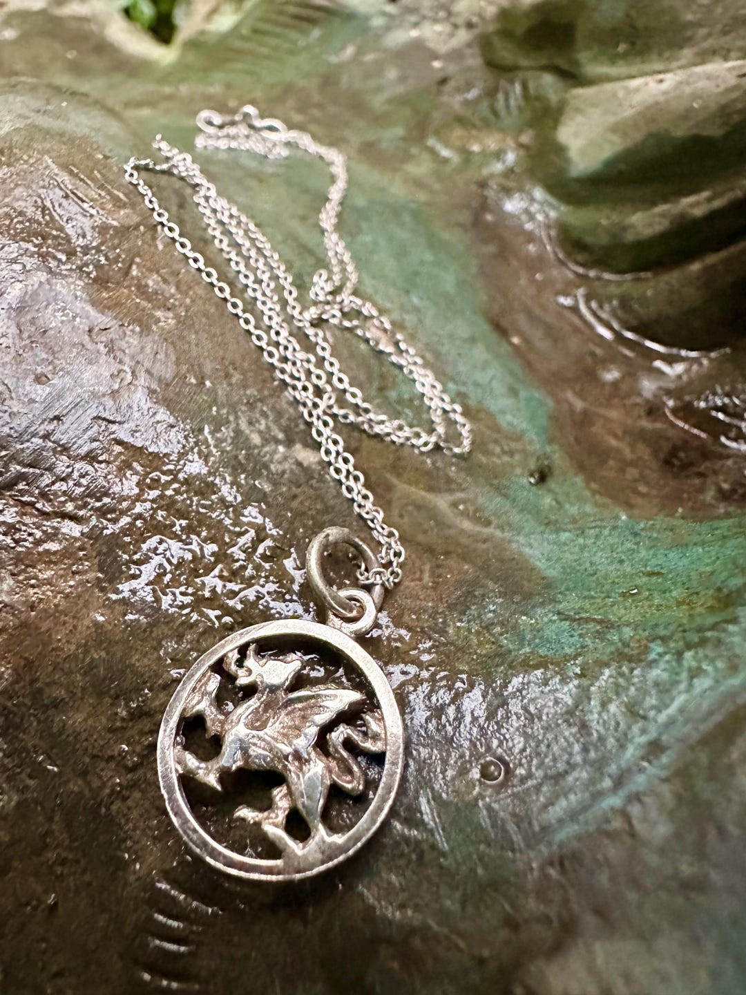 Silver Welsh Dragon Pendant Necklace - Etsy