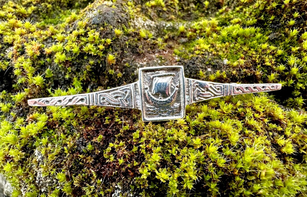 Vintage Scottish Silver Viking Longship Celtic Bar Brooch - Etsy