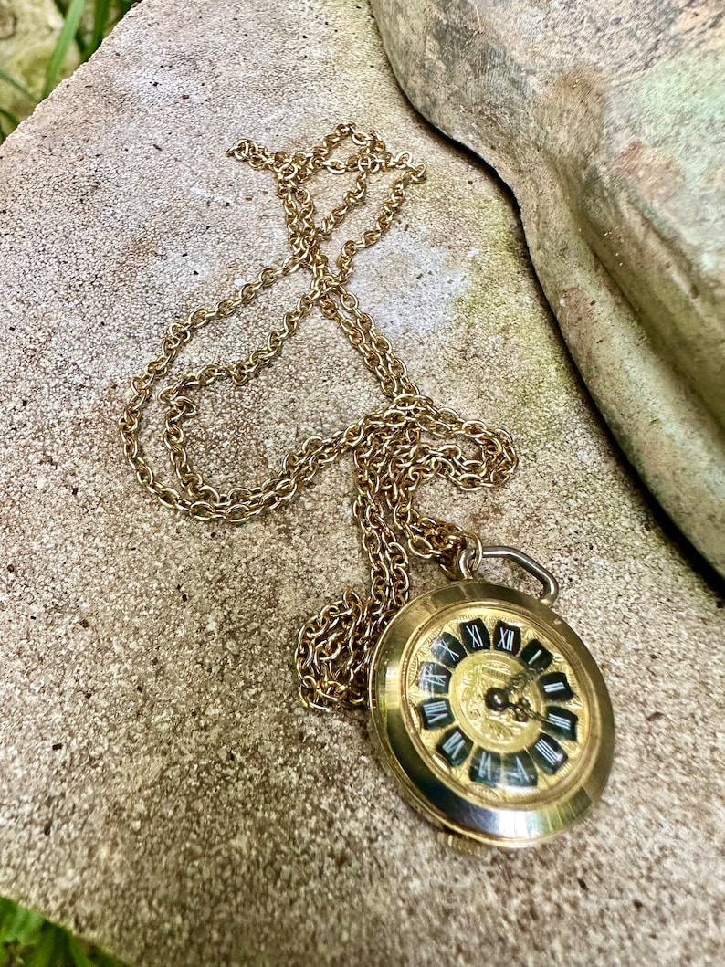 Vintage Gold Plated Swiss Cardinal Windup Pocket Watch - Etsy