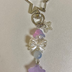 Blue Pink Purple Aesthetic Y2k Beaded Star Keychains - Etsy