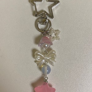 Blue Pink Purple Aesthetic Y2k Beaded Star Keychains - Etsy