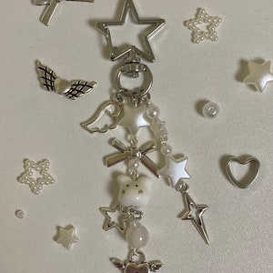 Y2k Beaded Star Keychain Downtown Star Girl - Etsy