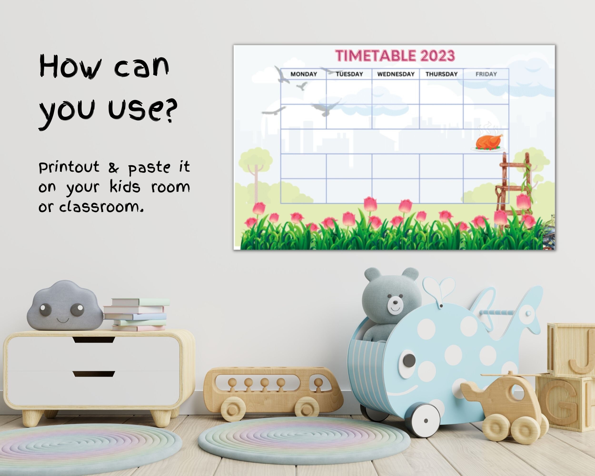 Colorful Printable Weekly Planner for Homeschooling and School ...