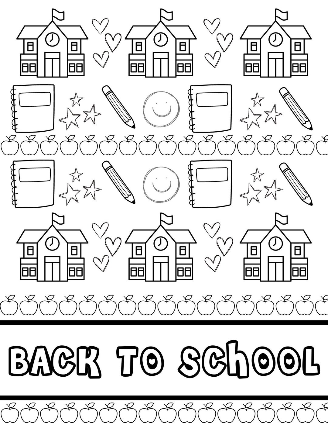 Back to School Coloring Pages and Getting to Know You Page - Etsy