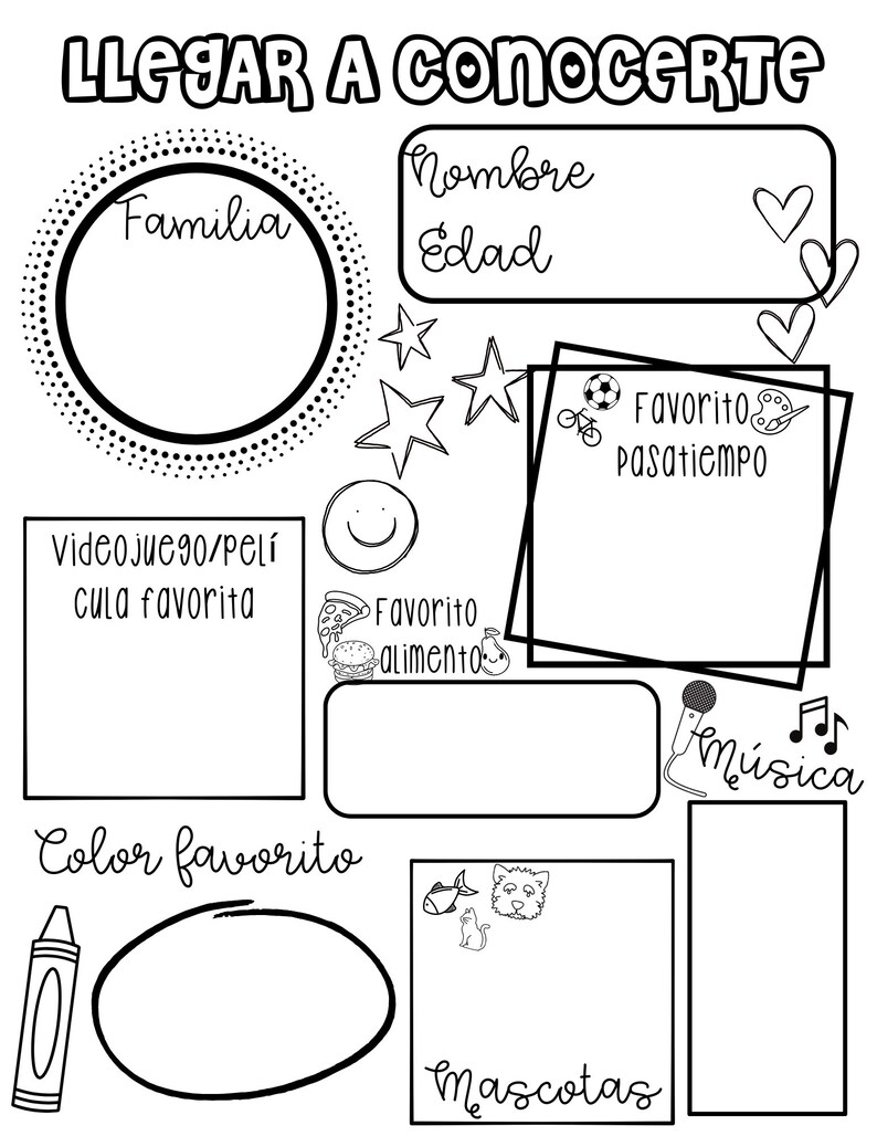 Back to School Coloring Pages and Getting to Know You Page - Etsy