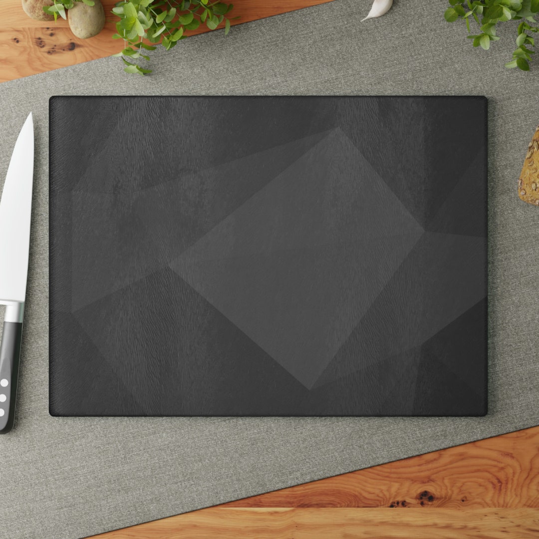 Black Geometric Design Cutting Board, Pick Your Size, Kitchen Decor ...