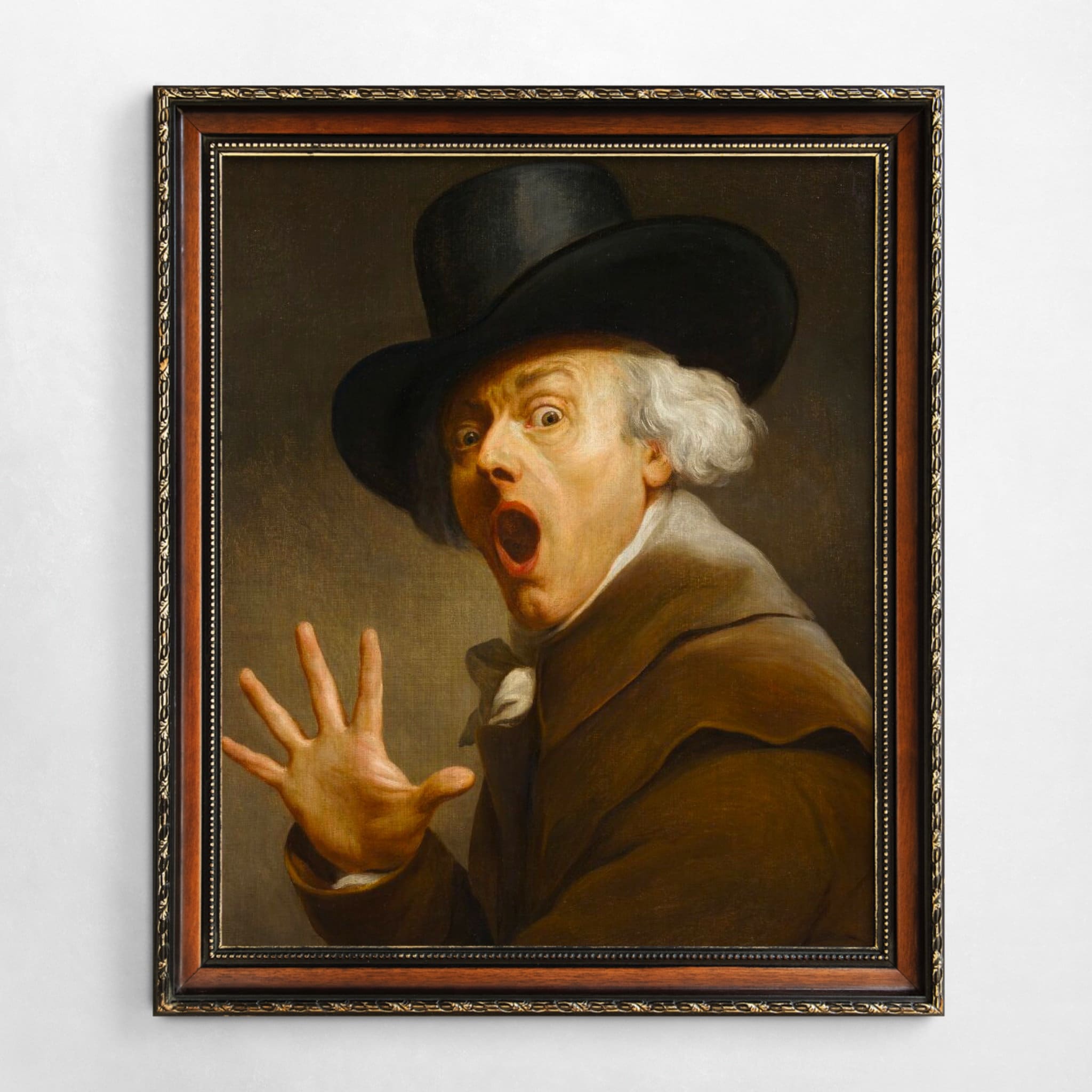 Silly 18th Century Art Joseph Ducreux Surprised Scared Face - Etsy
