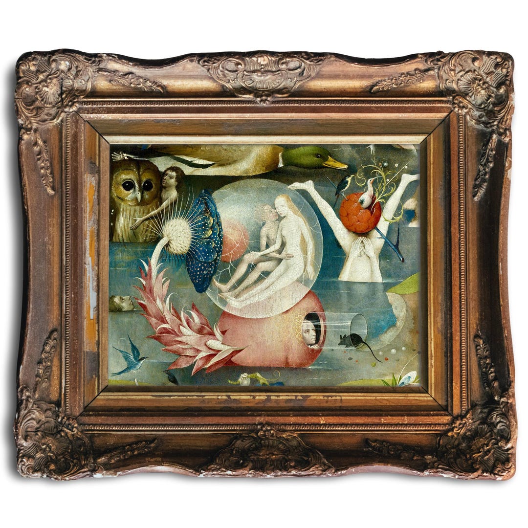 Surreal Amorous Scene, Weird Renaissance Art, Detail From the Garden of ...