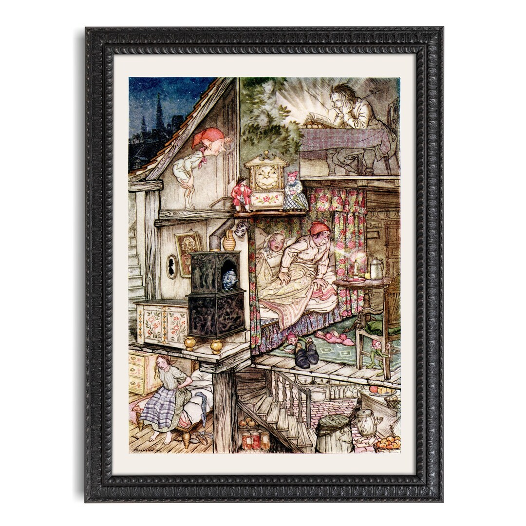 The Goblin and the Grocer, Arthur Rackham Fairytale Book Illustration ...