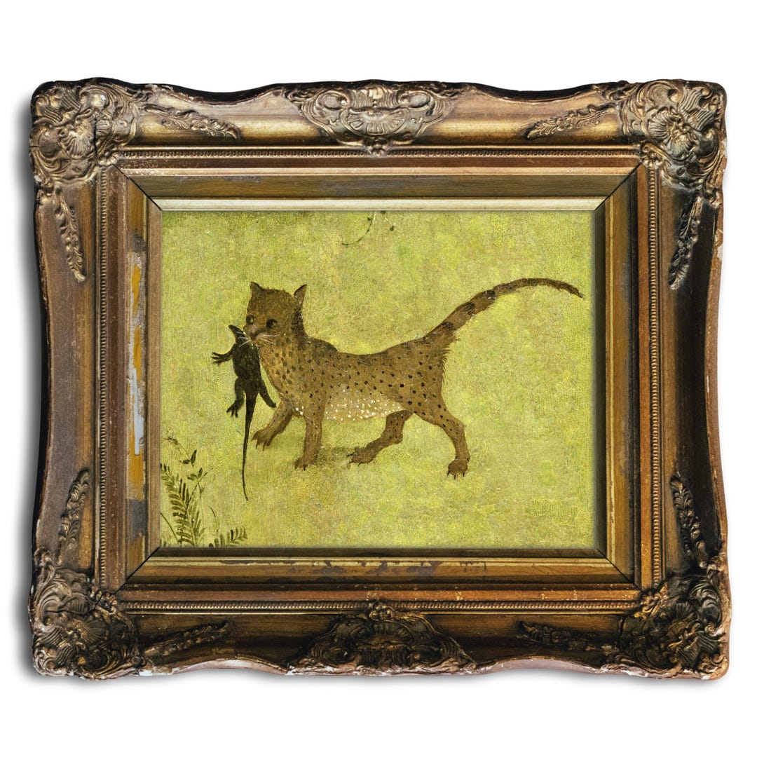 Cat and Rat Medieval Art, Detail From the Garden of Earthly Delights ...