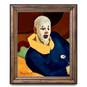 Vintage Clown Wall Art, Clown Painting Art Print, George Luks, Primary ...