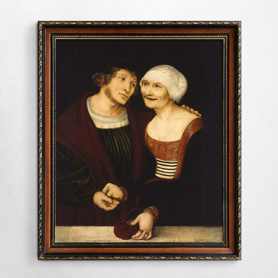 Weird Renaissance Art, Antique Cougar Painting, Gigolo Art, Amorous Old ...