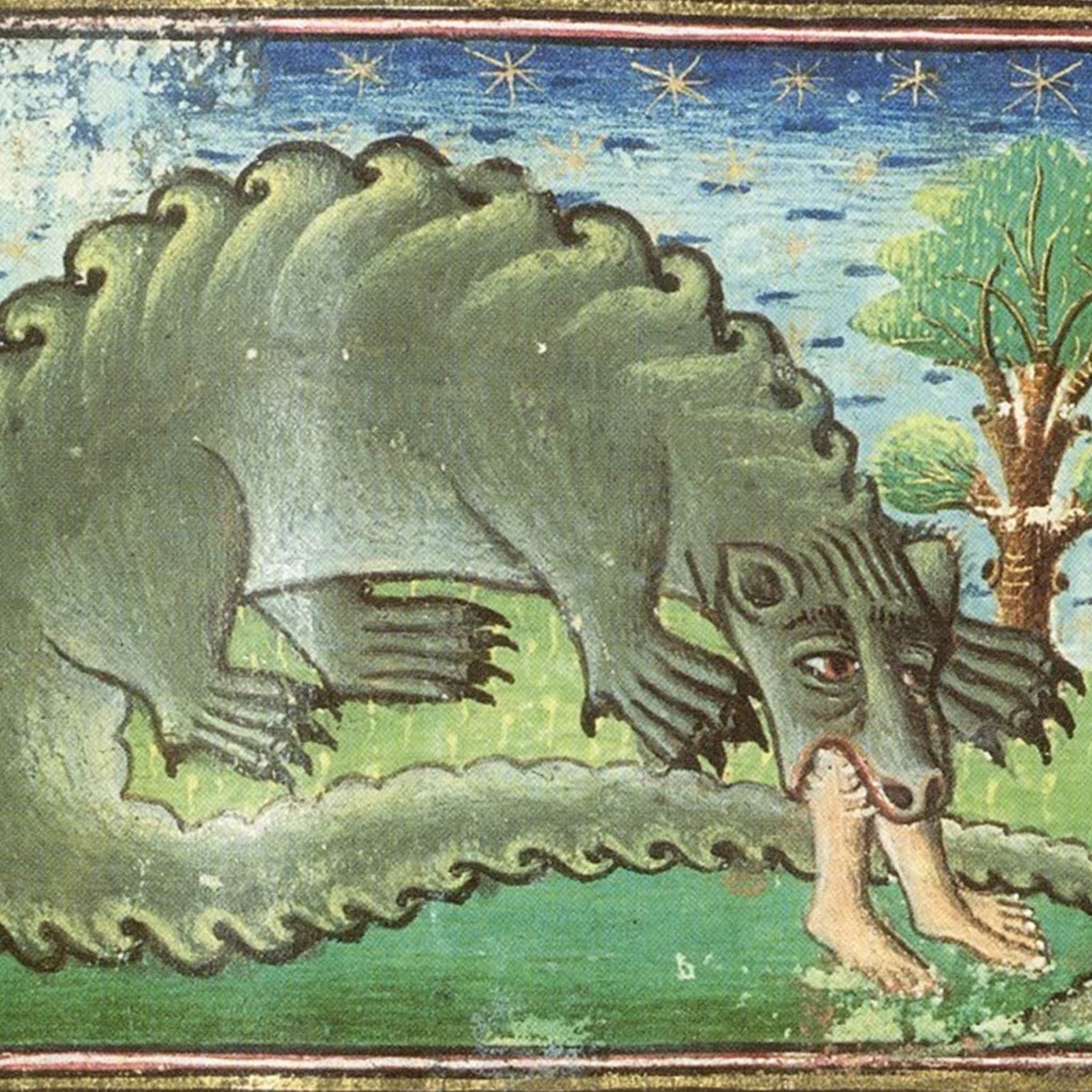 Weird Medieval Art, Crocodile Eating Man, Medieval Beast, 13th Century ...