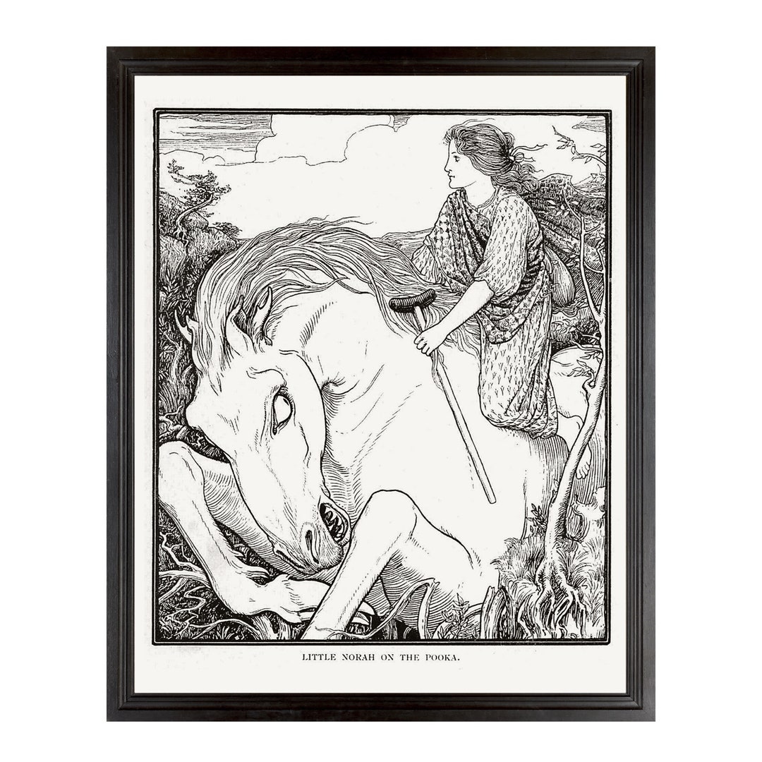 Celtic Pooka Horse 8x10 Victorian Book Illustration, Reproduction Pen ...