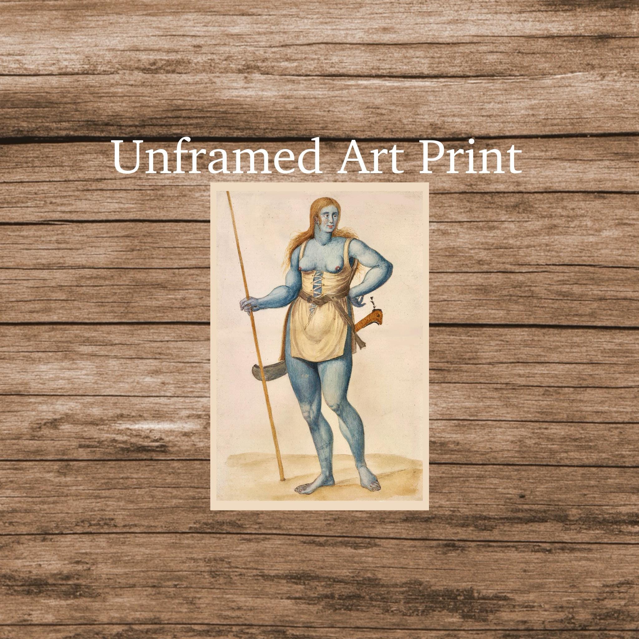 A Woman Neighbour to the Picts, 16th Century Art, Pict, Blue Celtic ...