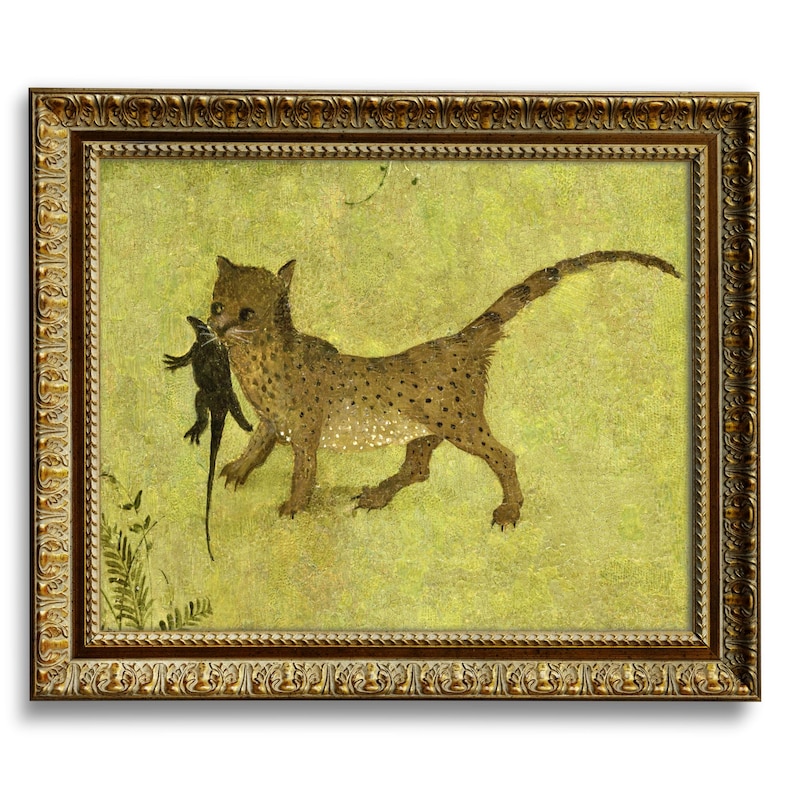 Cat and Rat Medieval Art, Detail From the Garden of Earthly Delights ...
