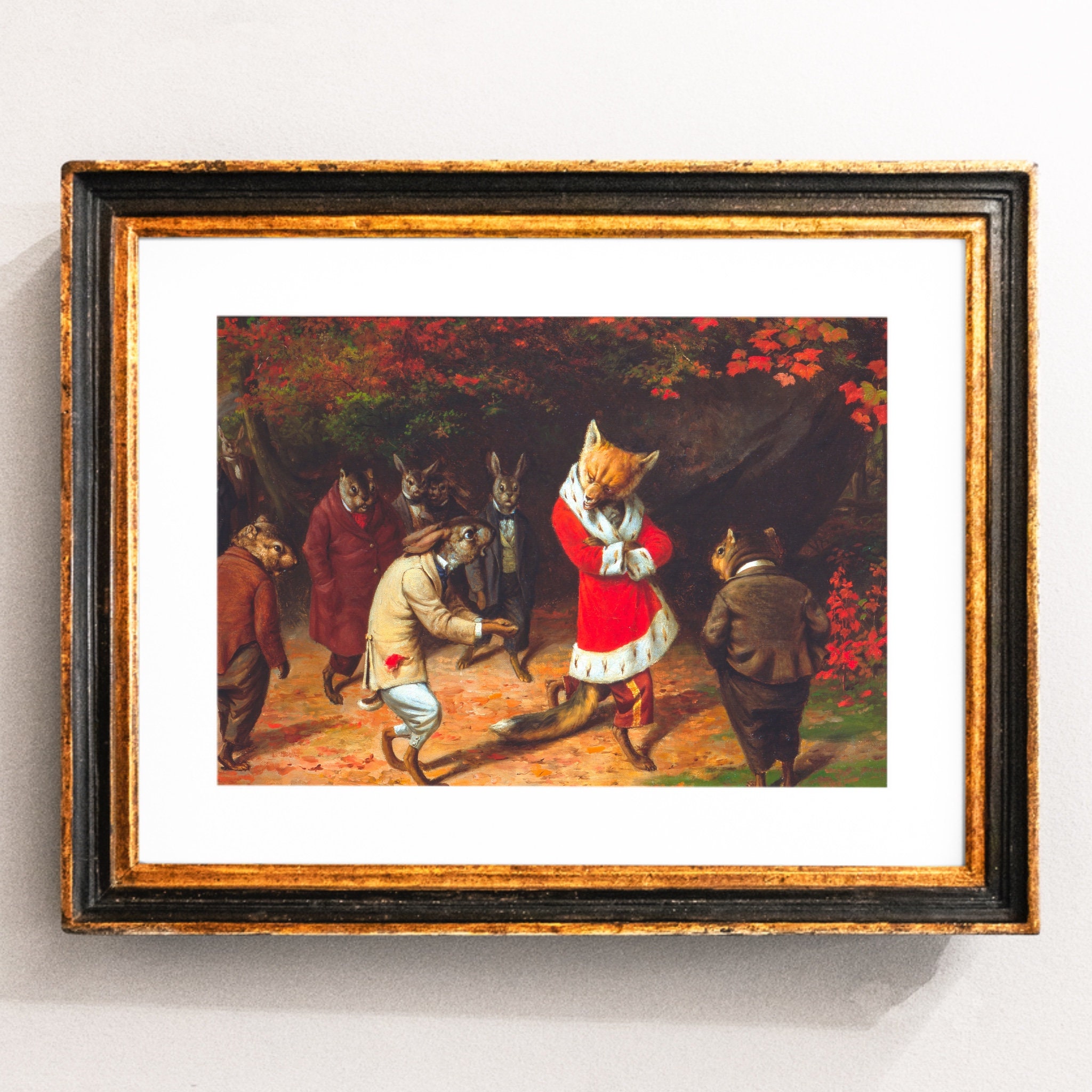Fox King Art Print, Antique Forest Creatures, William Holbrook ...
