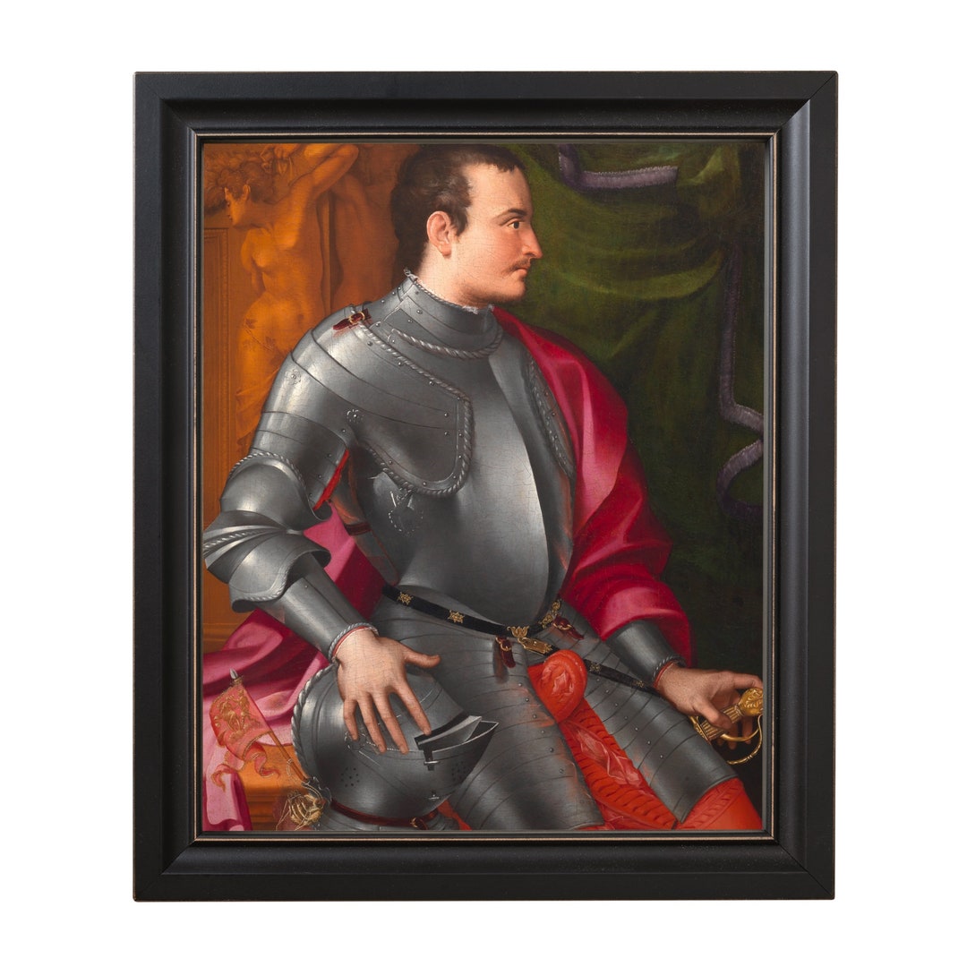 Antique Painting of Man in Suit of Armour With Large Codpiece, 16th ...