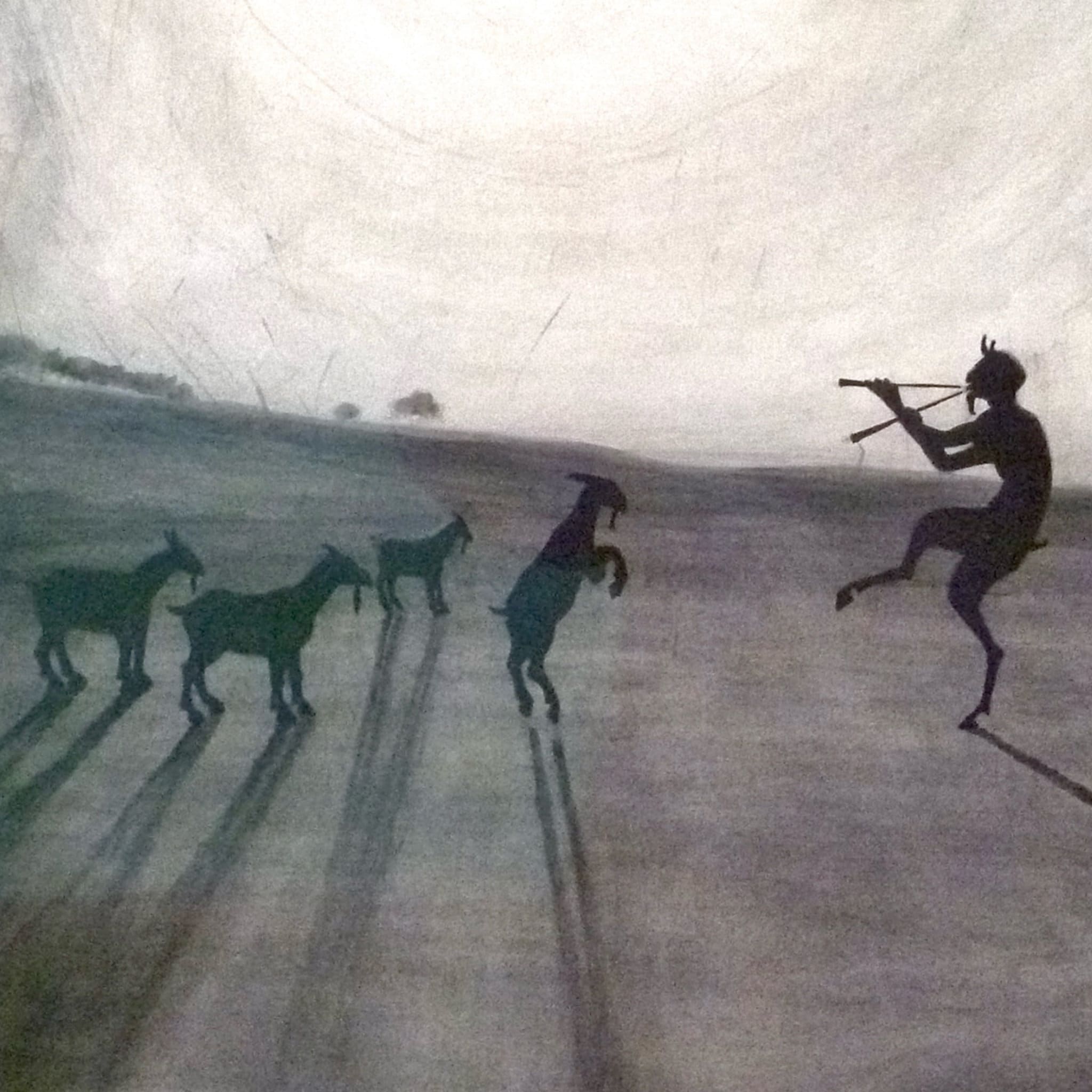 Satyr and Goats Art Print, Leon Spillaert, Antique Vintage Art, High ...