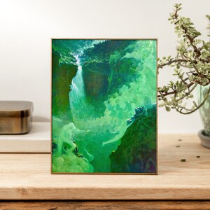 Antique Green Waterfall Fantasy Art, Water Sprites, Mermaids, Spirits ...