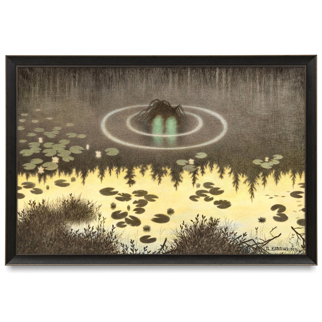 Norwegian Folklore Monster, the Water Sprite, Theodor Kittelsen, High ...