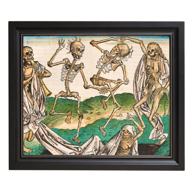 Medieval Skeleton Art the Skeleton Dance Michael Wolgemut - Etsy