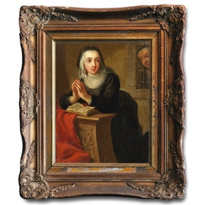 The Kneeling Nun, Naughty 18th Century Painting, Erotic Antique Art ...