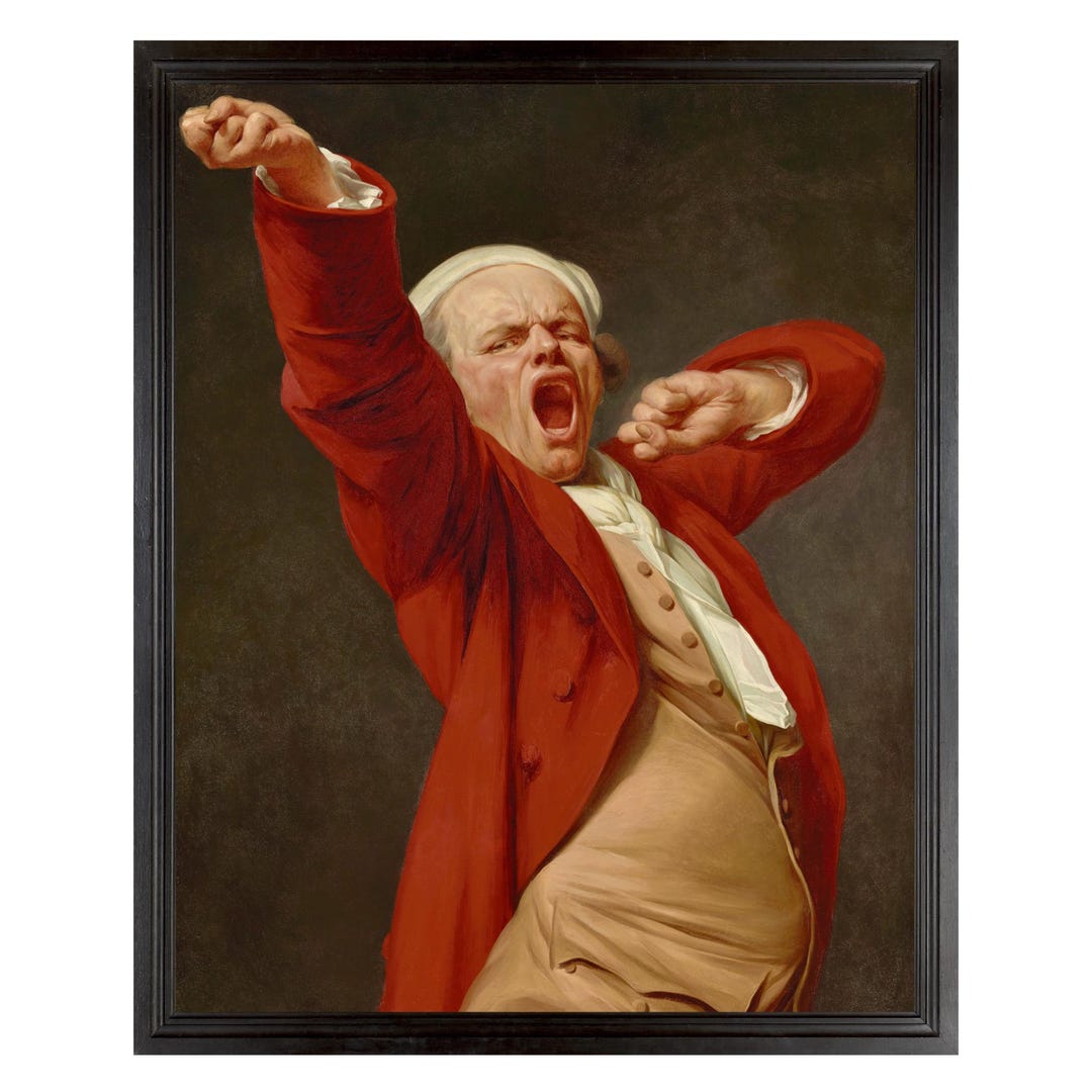 Silly 18th Century Art, Joseph Ducreux, Man Yawning, Man in Powdered ...
