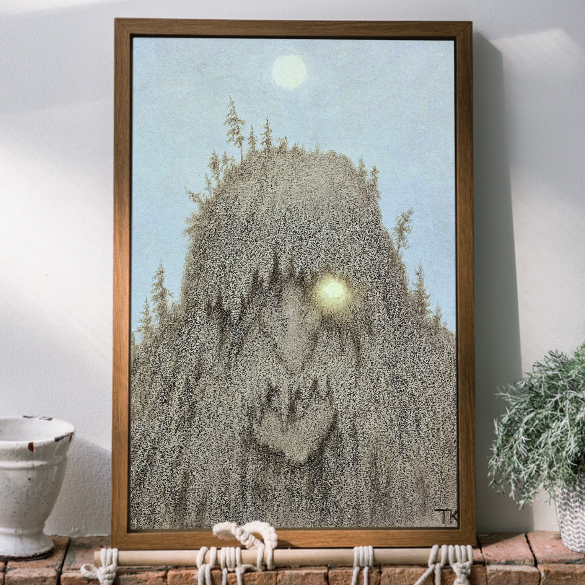 Norwegian Folklore Monster, Forest Troll, Theodor Kittelsen, High ...