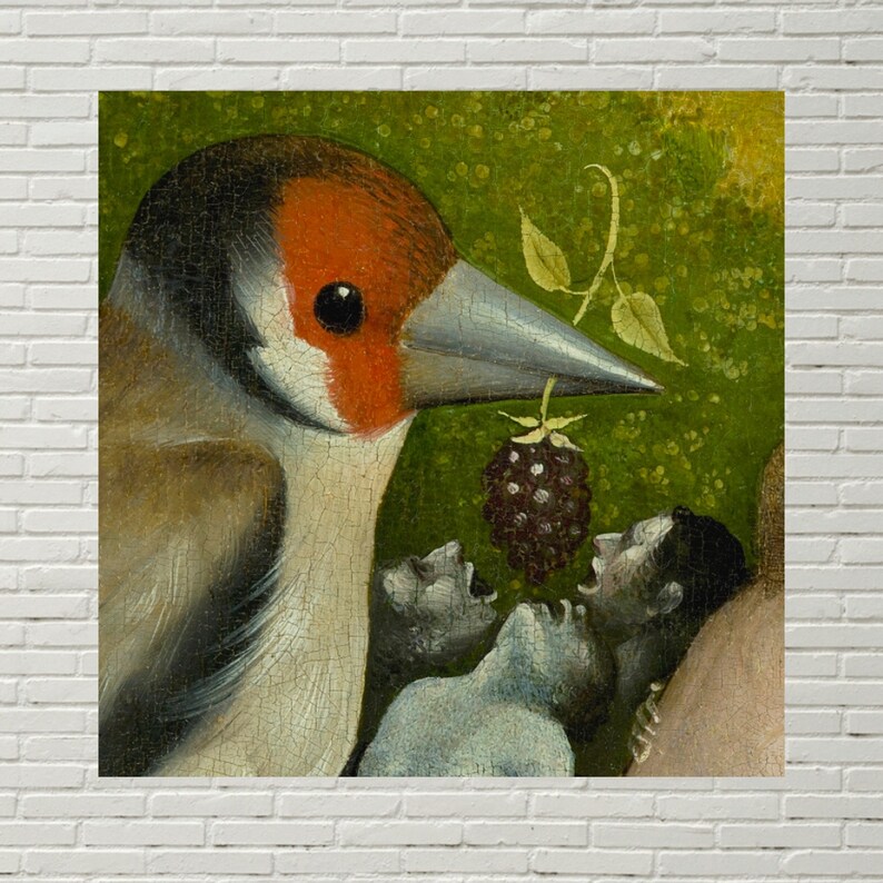 Medieval Art Bird Feeding Men Weird Renaissance Art Detail - Etsy