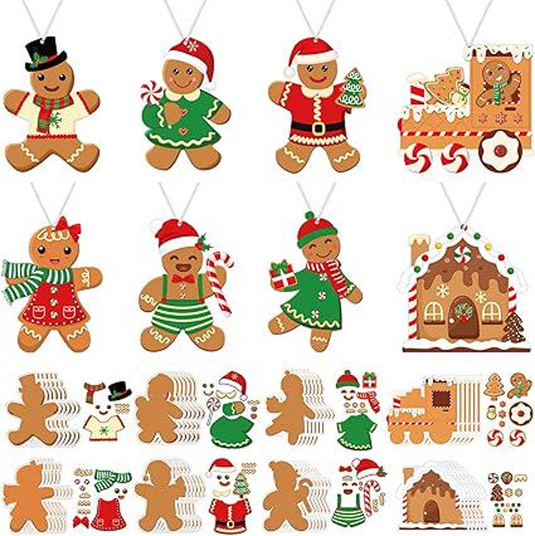 24 Pcs Christmas Crafts Kits for Kids, Christmas Arts and Crafts DIY ...