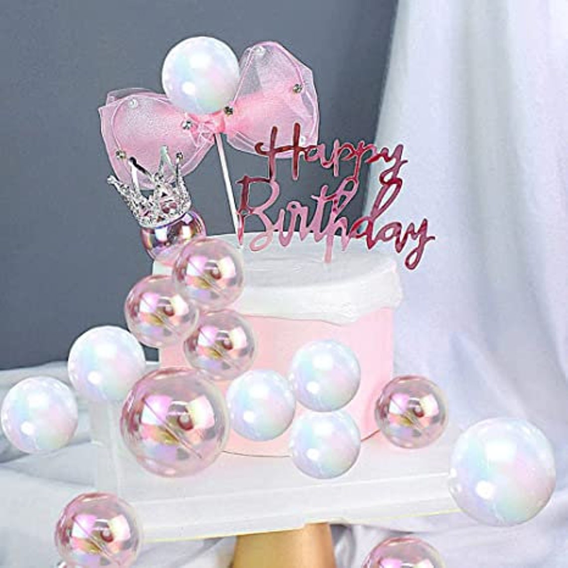Balls Cake Toppers Bubble Balls Cupcake Cake Insert Topper Set - Etsy