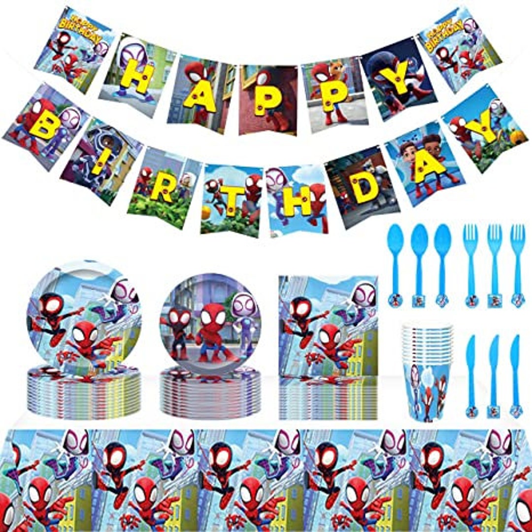 96 Pcs Spidey and His Amazing Friends Birthday Party Supplies, Spidey ...