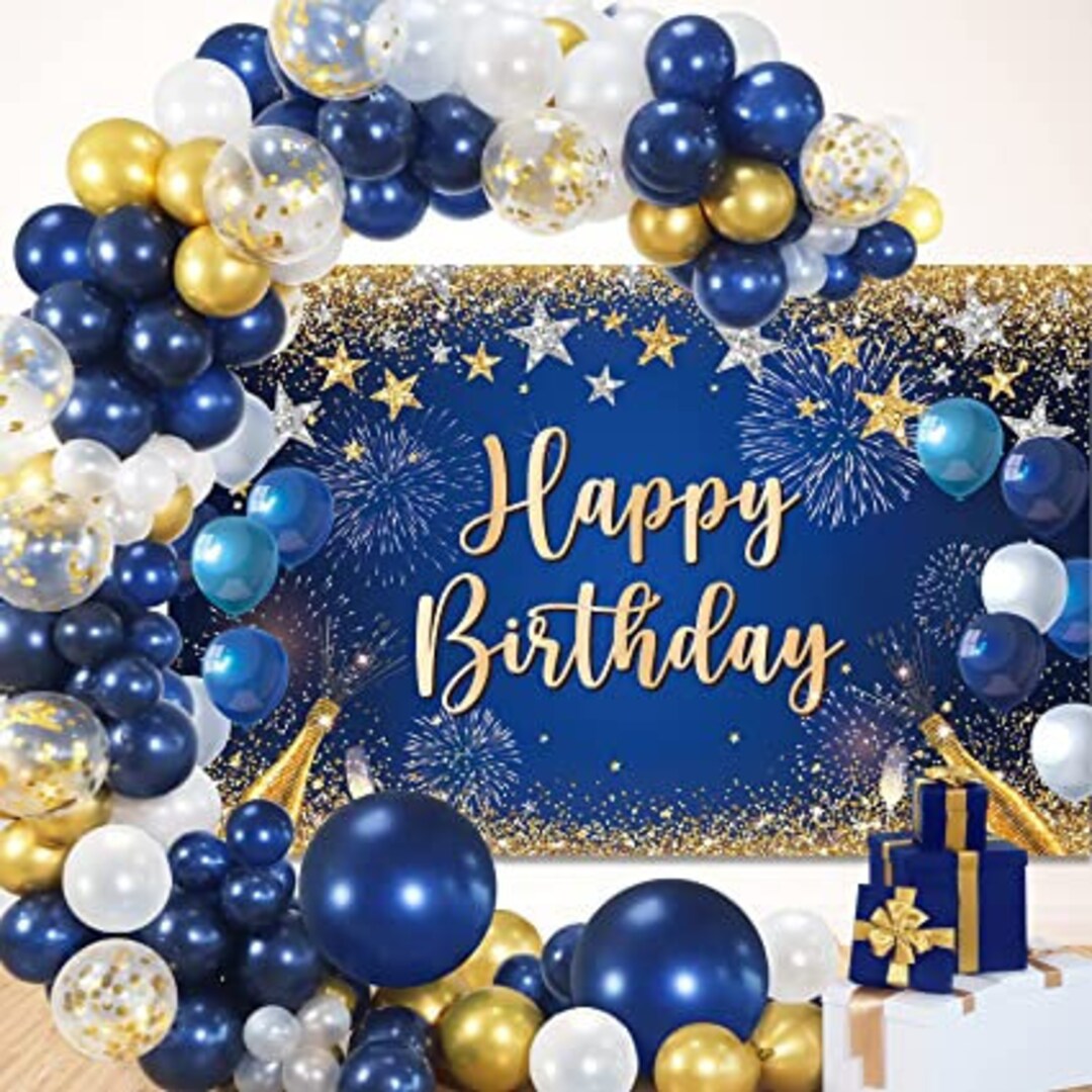Navy Blue Birthday Decorations 120pcs - Etsy