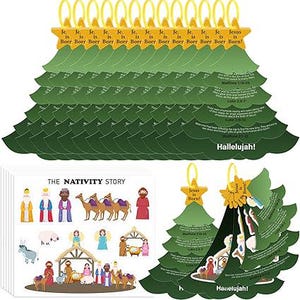 24 Sets Christmas Nativity Crafts for Kids Christmas Tree Nativity Sets ...
