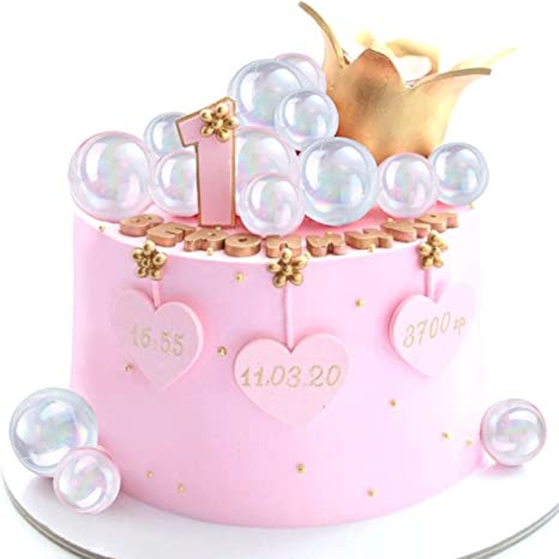 Balls Cake Topper, 16pcs Colorful Bubble Pearl Balls Cake Cupcake ...