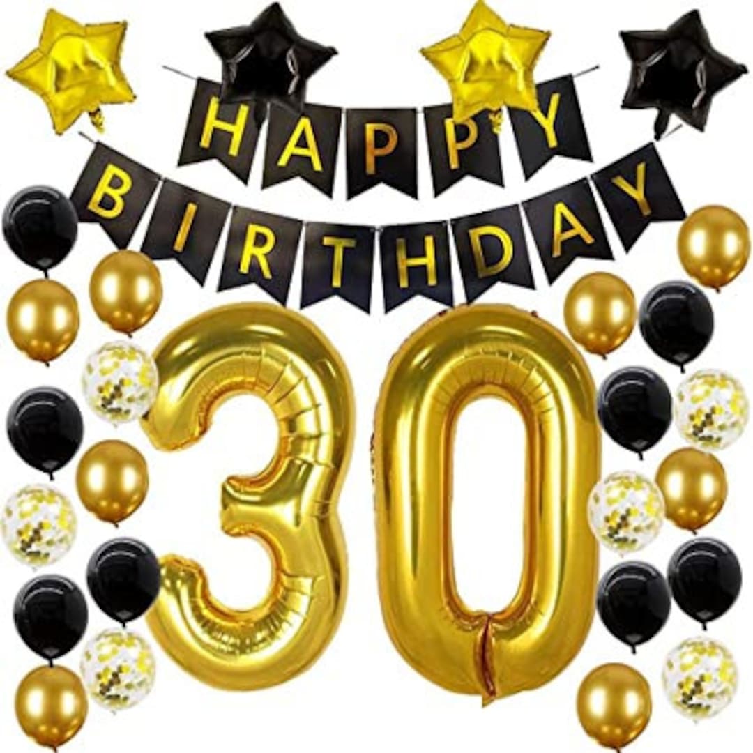 30 Birthday Balloons 30th Birthday Party Supplies - Etsy
