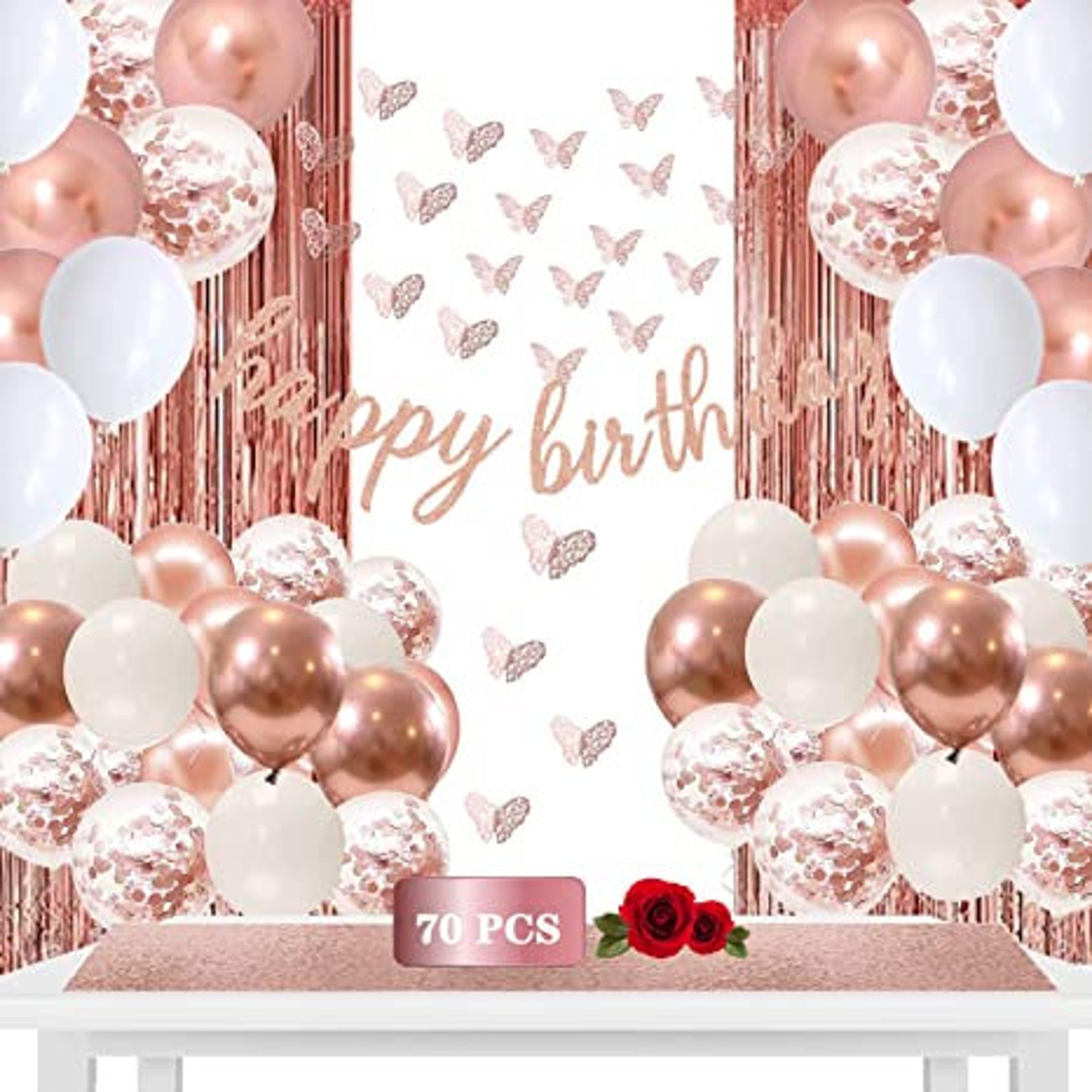 Rose Gold Birthday Party Decorations - Etsy