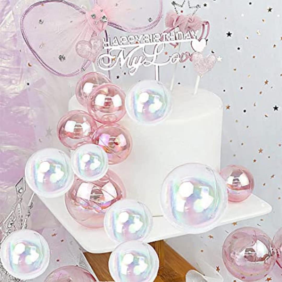 Balls Cake Toppers Bubble Balls Cupcake Cake Insert Topper Set - Etsy