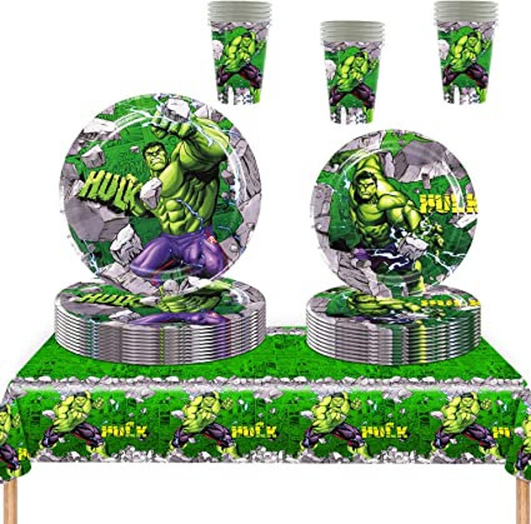 Hulk Birthday Party Tableware Supplies Set for 16 Guests - Etsy