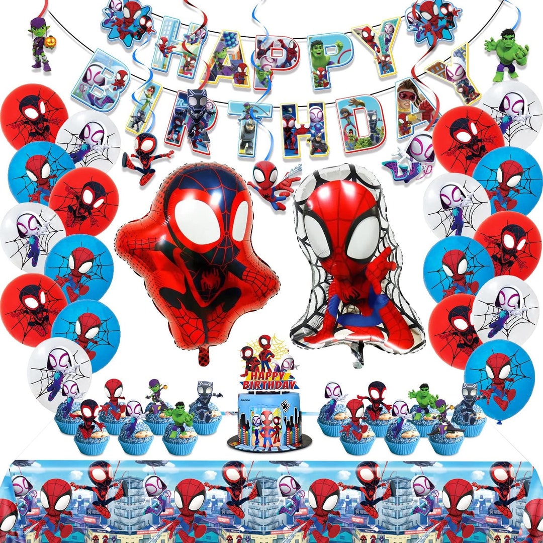 Spidey and His Amazing Friends Birthday Decorations, Party Supplies Set ...