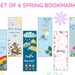 Spring Printable Bookmarks, Spring Themed Bookmarks, Printable Bookmark ...