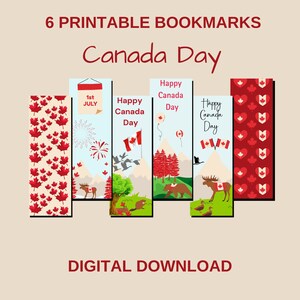Canada Day July 1 Printable Bookmarks, Digital Download - Etsy